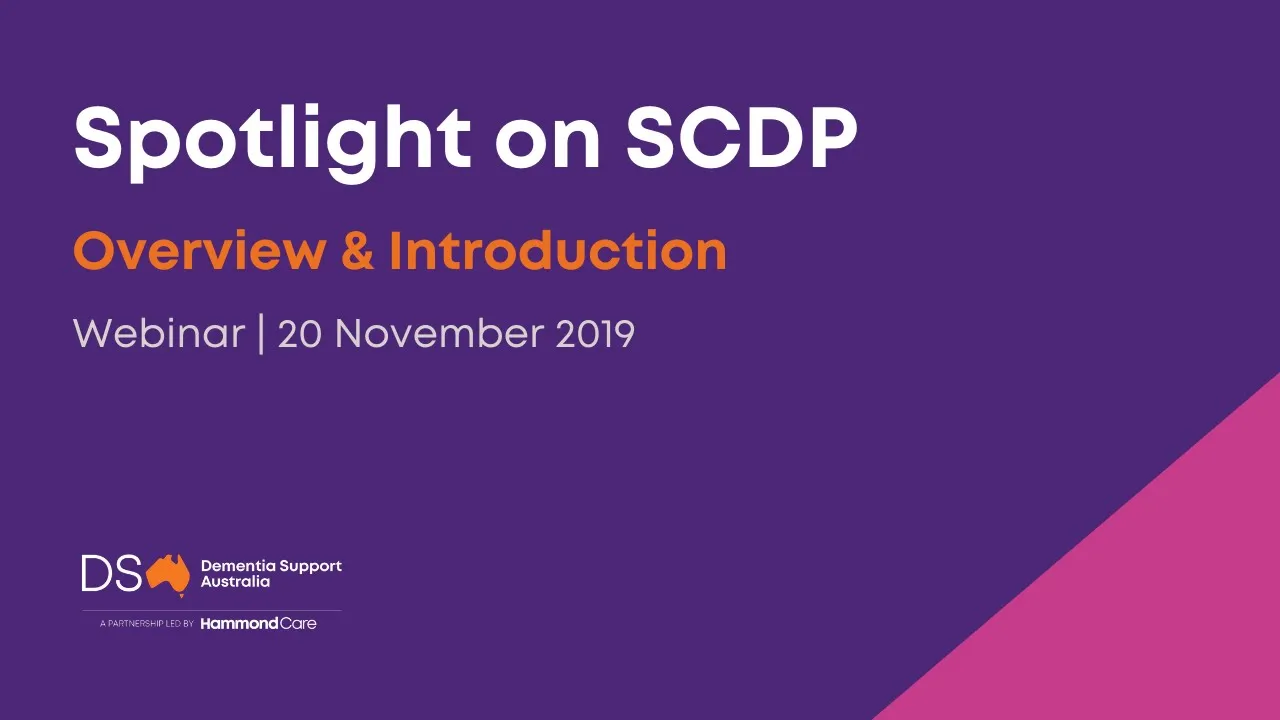 Webinar Overview: Spotlight on SDCP